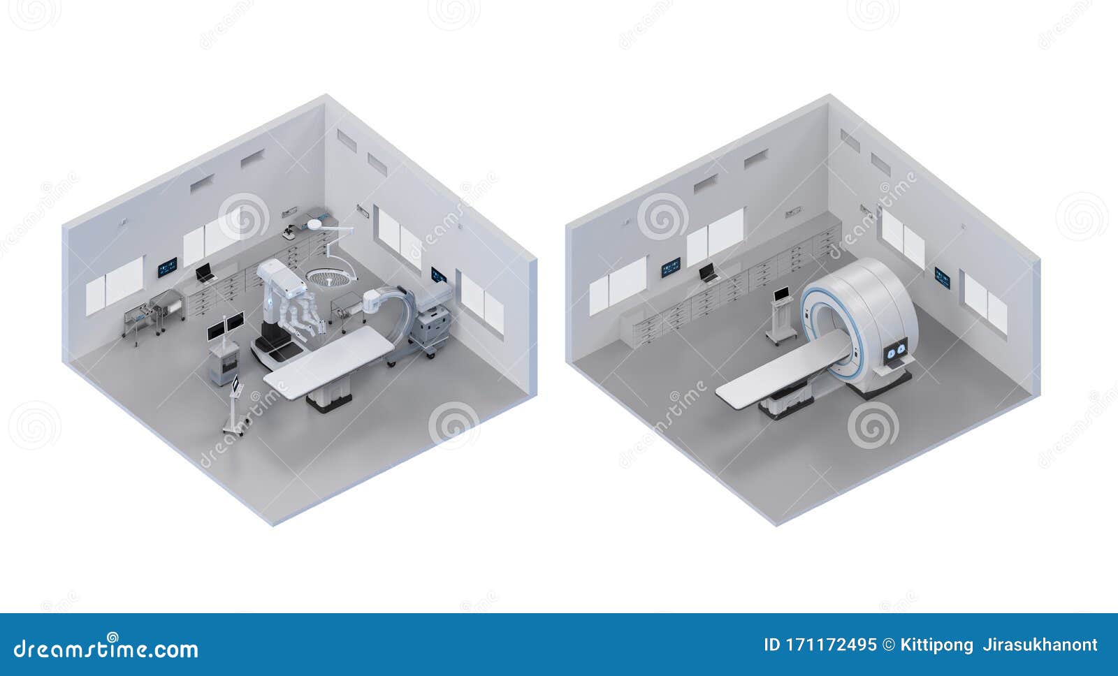 Hospital Interior Isometric Stock Illustration - Illustration of ...