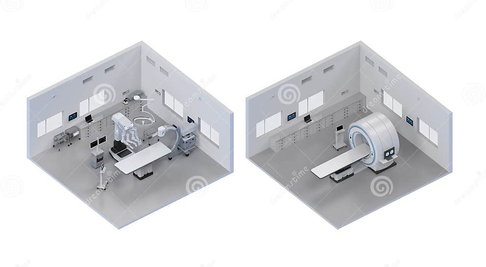 Hospital Interior Isometric Stock Illustration - Illustration of ...