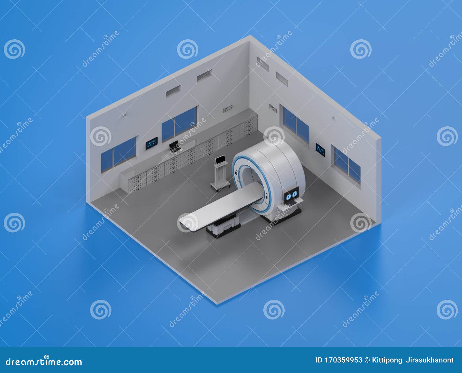 Hospital Interior Isometric Stock Illustration - Illustration of clinic ...