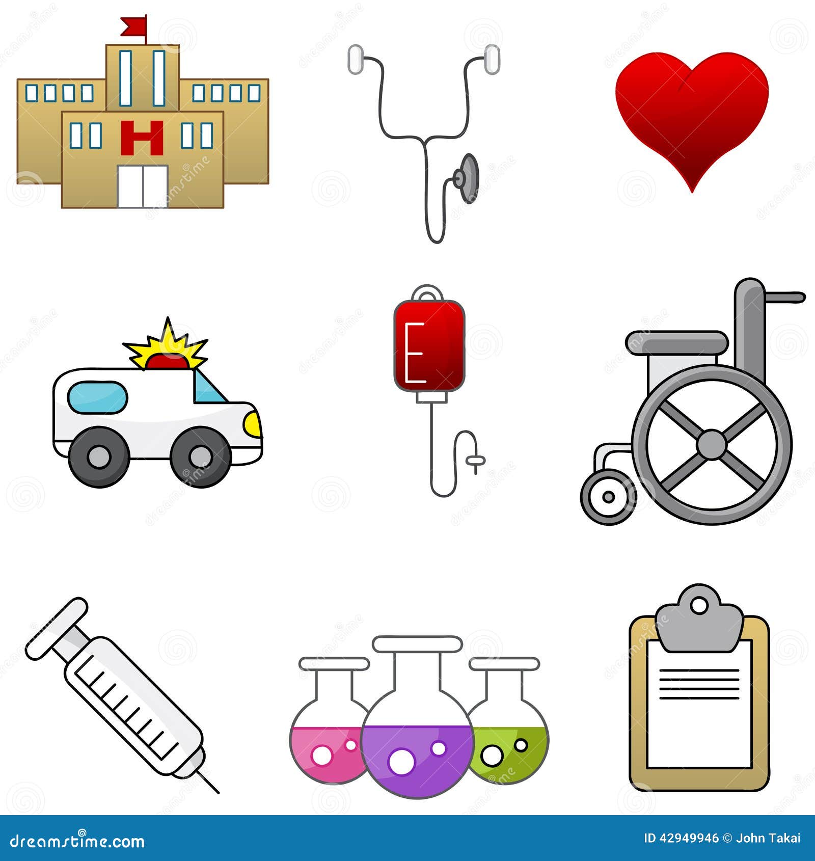 Hospital Item Set Stock Vector - Image: 42949946