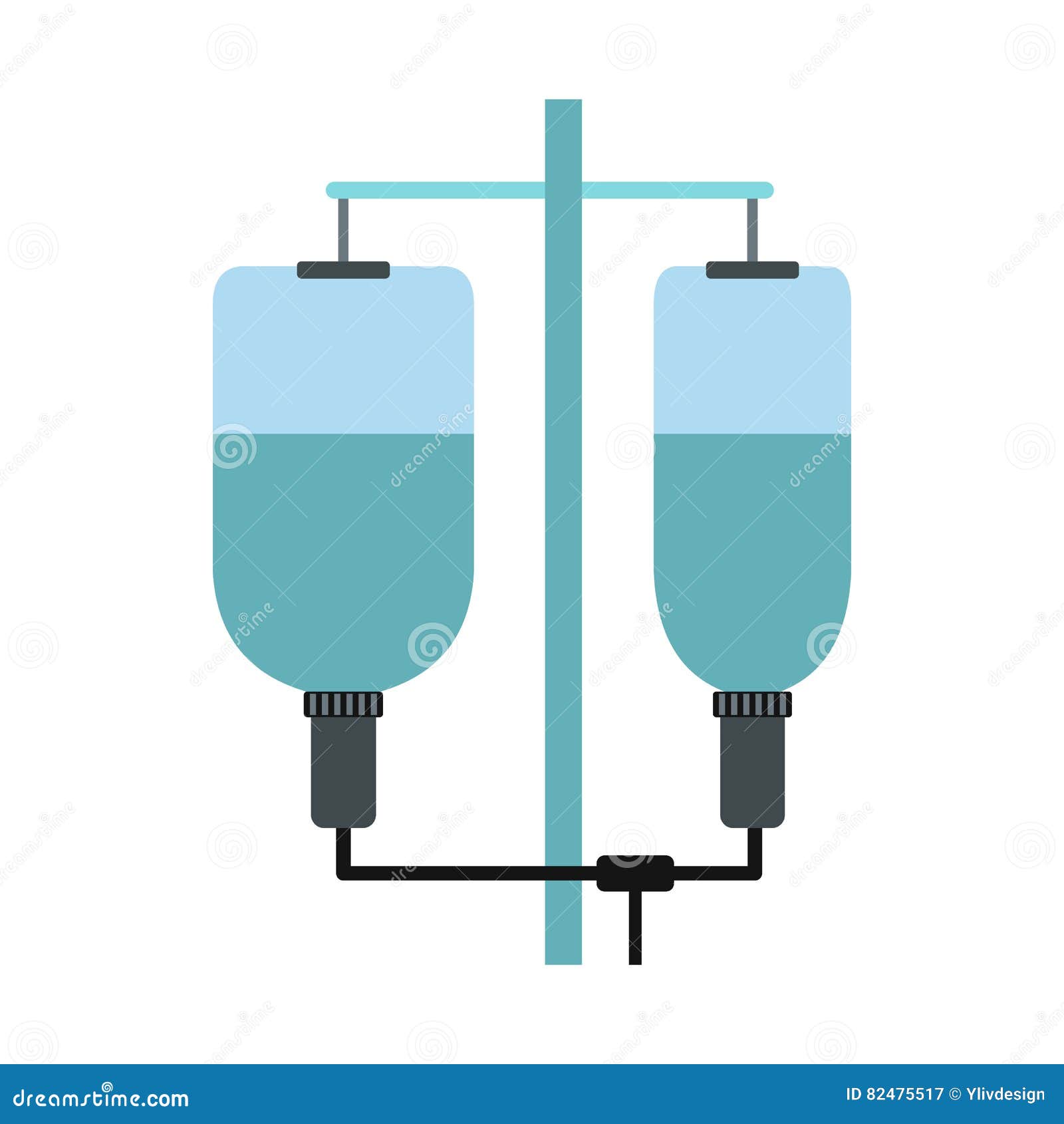 Man In Hospital On A Drip - Cartoon People Characters Illustration ...