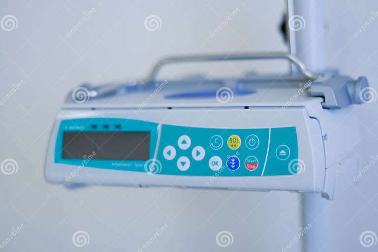 Hospital IV pump machine stock image. Image of convalescing - 5472807