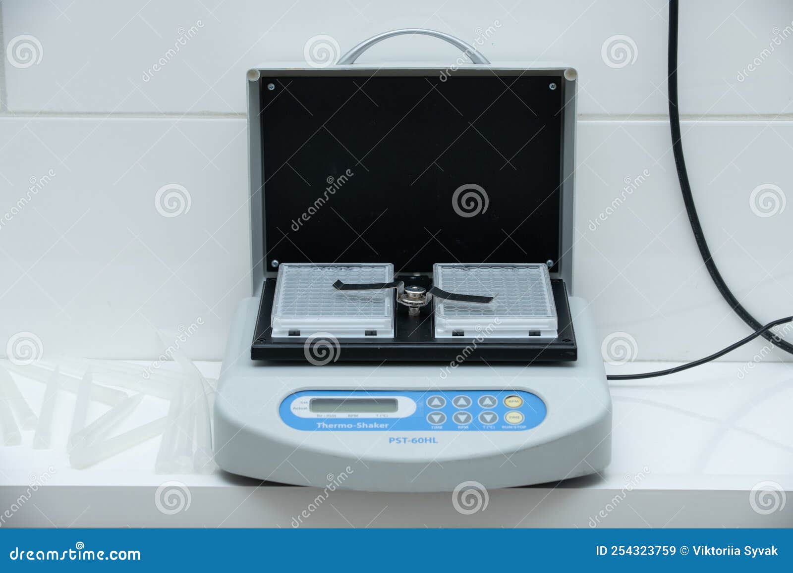 Hospital Laboratories, Automatic Biochemical Analyzer, on White Stock ...