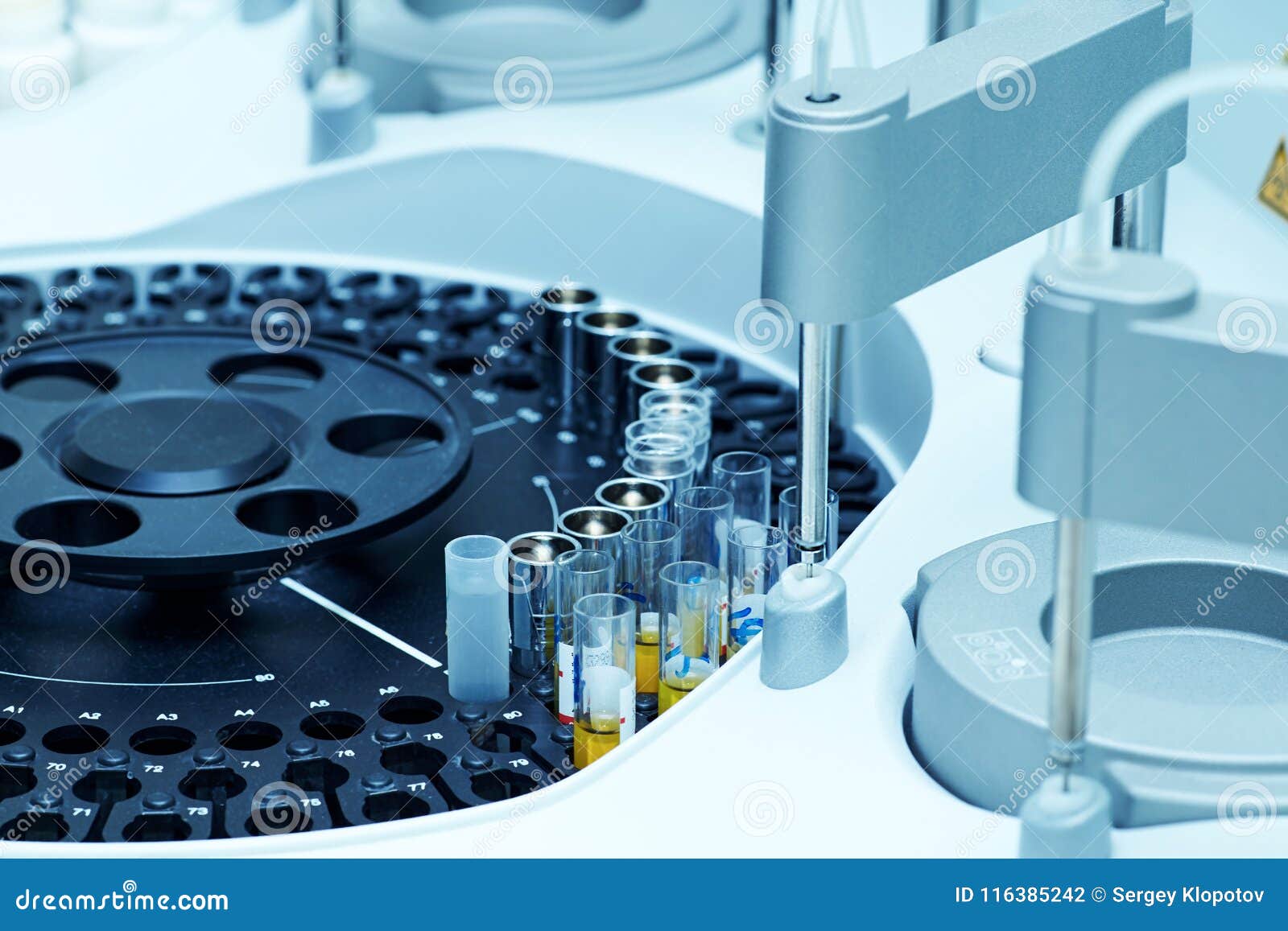 Hospital Laboratories, Automatic Biochemical Analyzer. Stock Photo ...