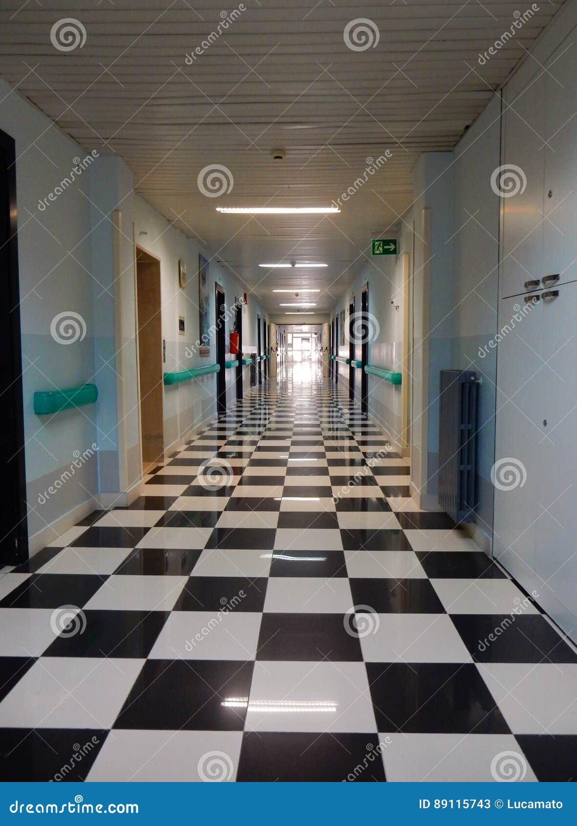 Hospital lane stock image. Image of shiny, floor, black - 89115743