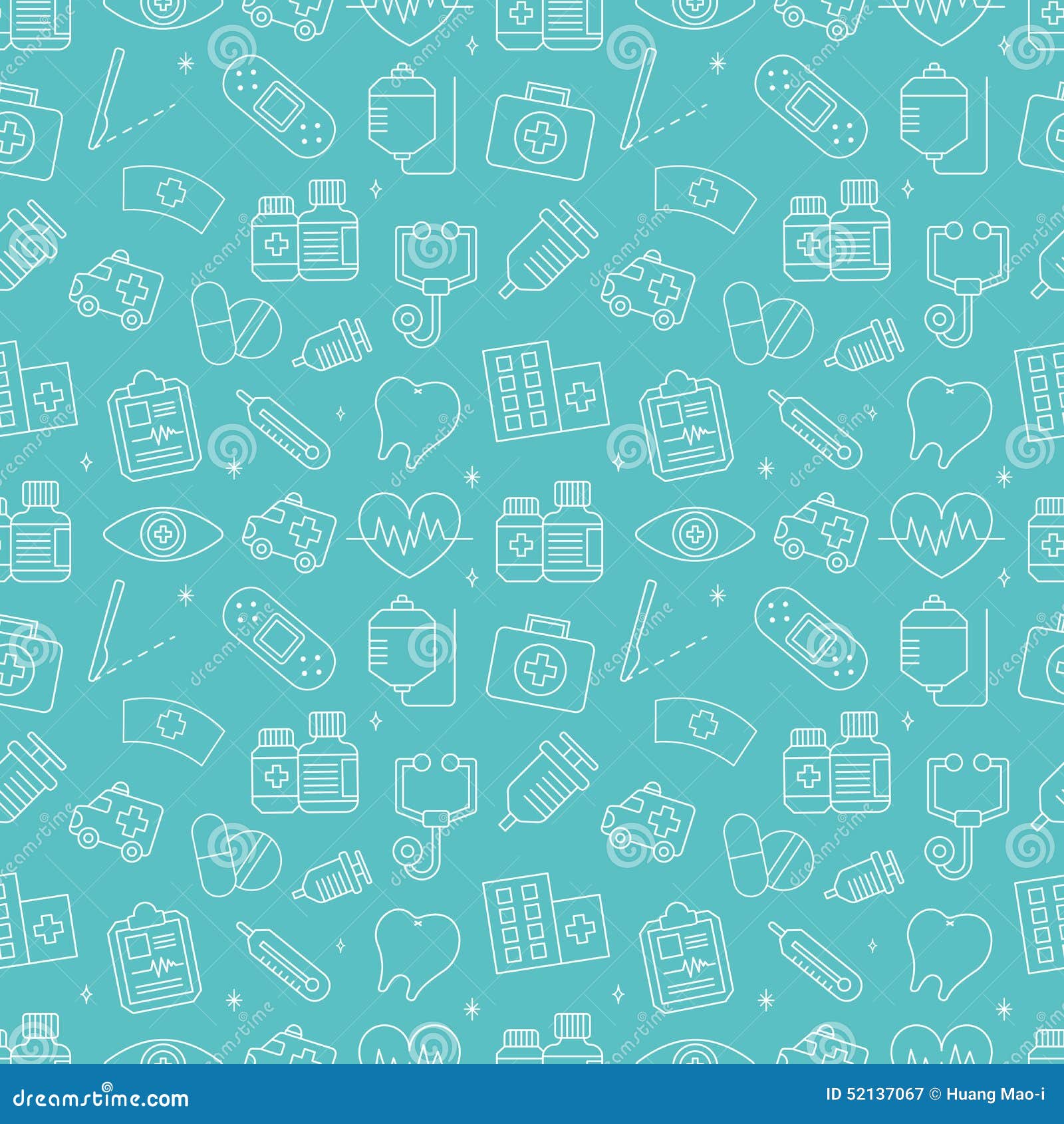 Hospital Line Icon Pattern Set Stock Vector - Illustration of hospital ...