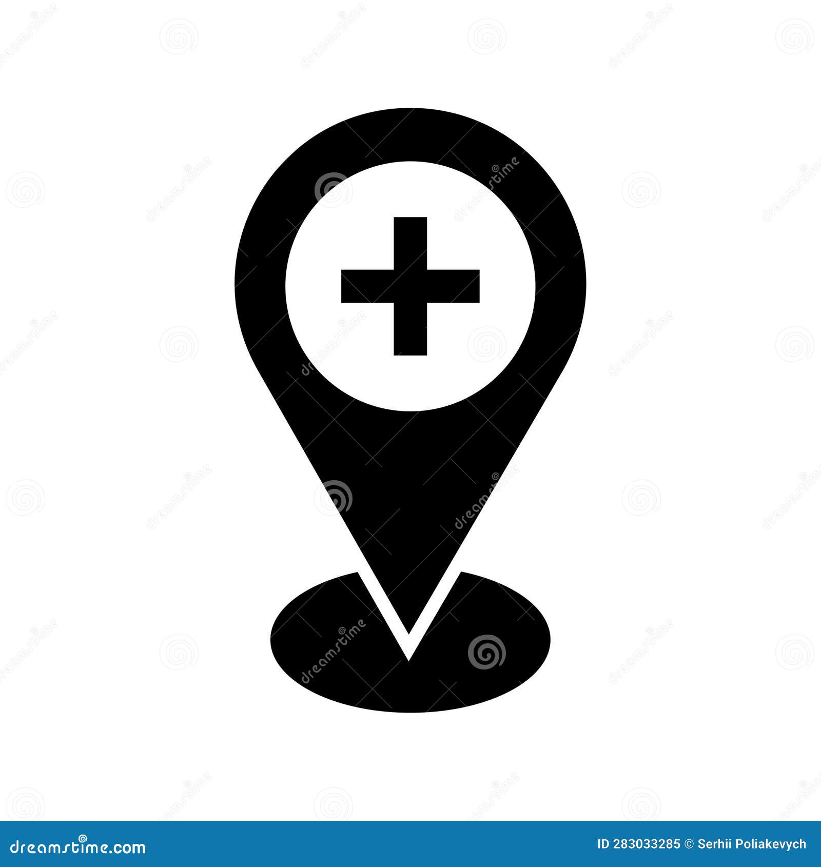 Hospital Location Map Pointer. Vector Illustration. Stock Image Stock ...