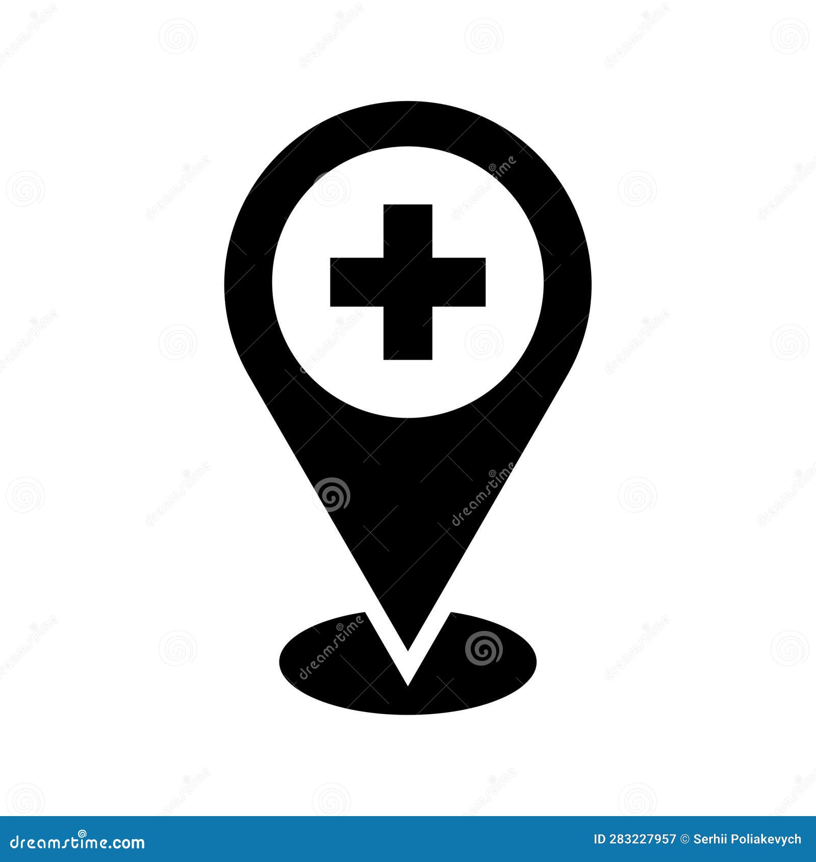 Hospital Location Map Pointer. Vector Illustration. Stock Image Stock ...
