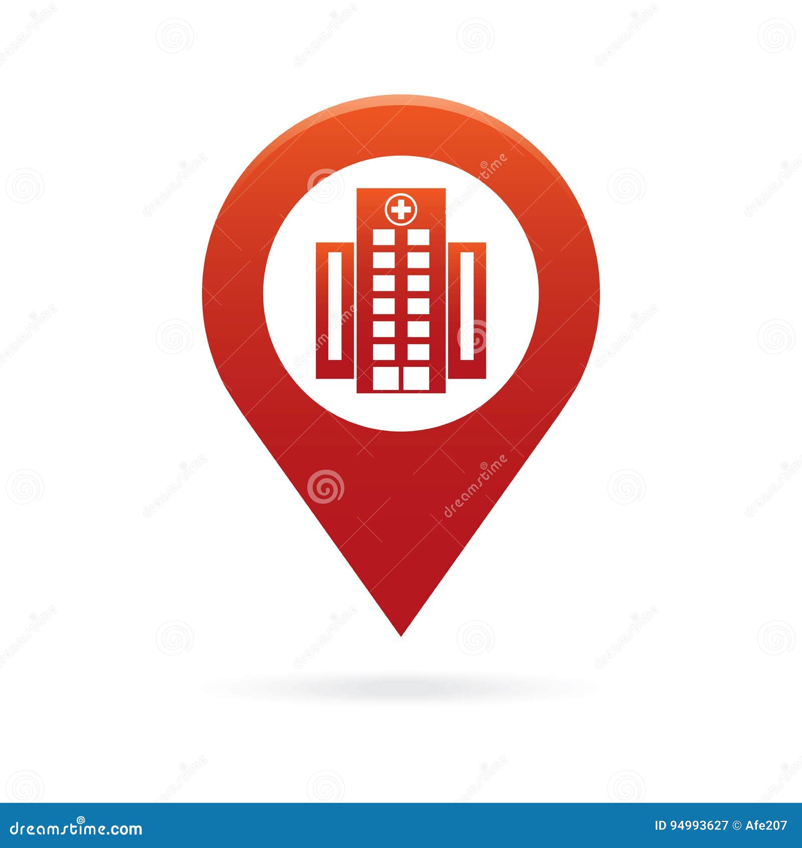 Hospital Map Pointer Icon Marker GPS Location Flag Symbol Stock Vector ...