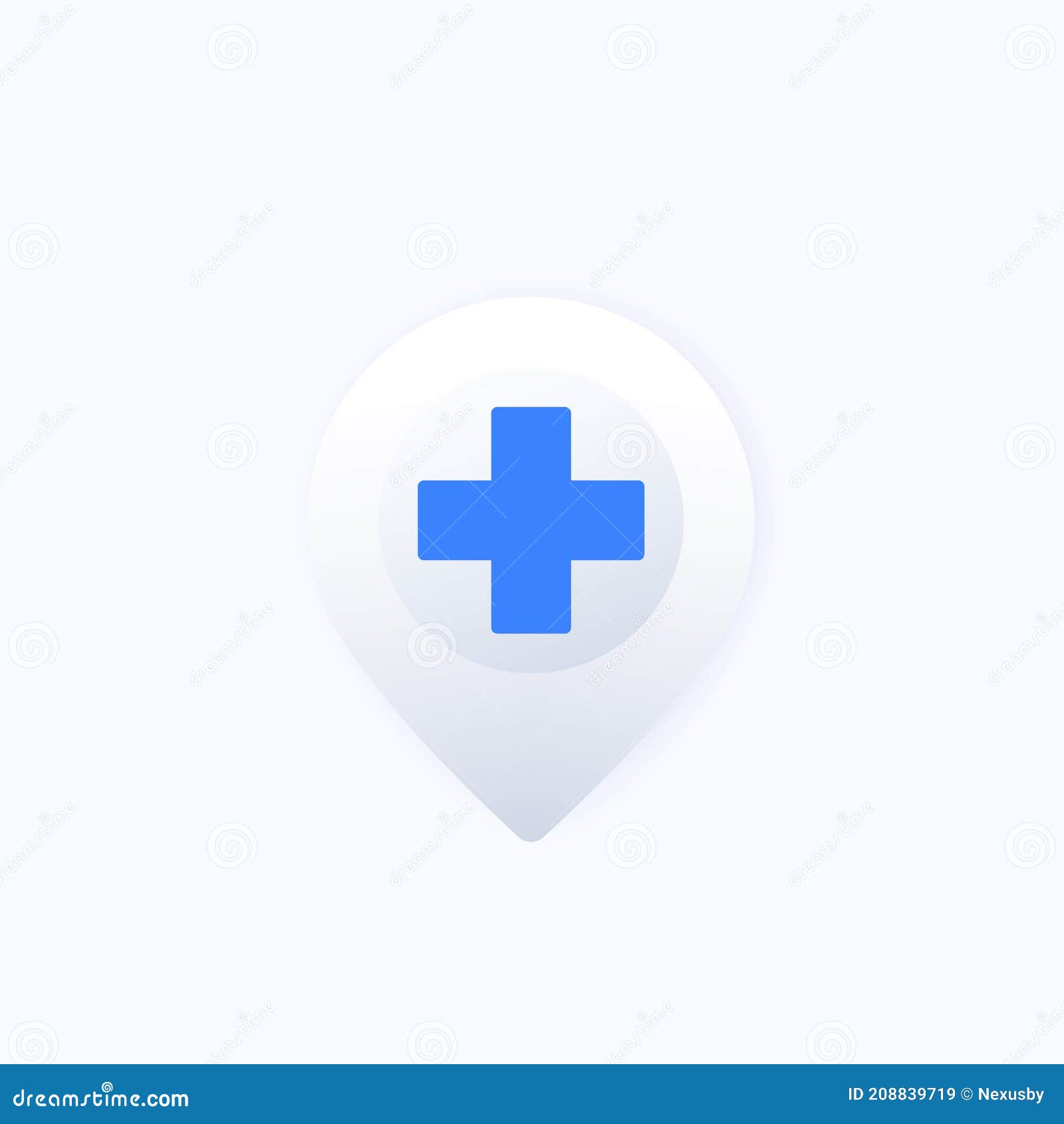 Hospital Mark or Map Pointer Vector Design Stock Vector - Illustration ...