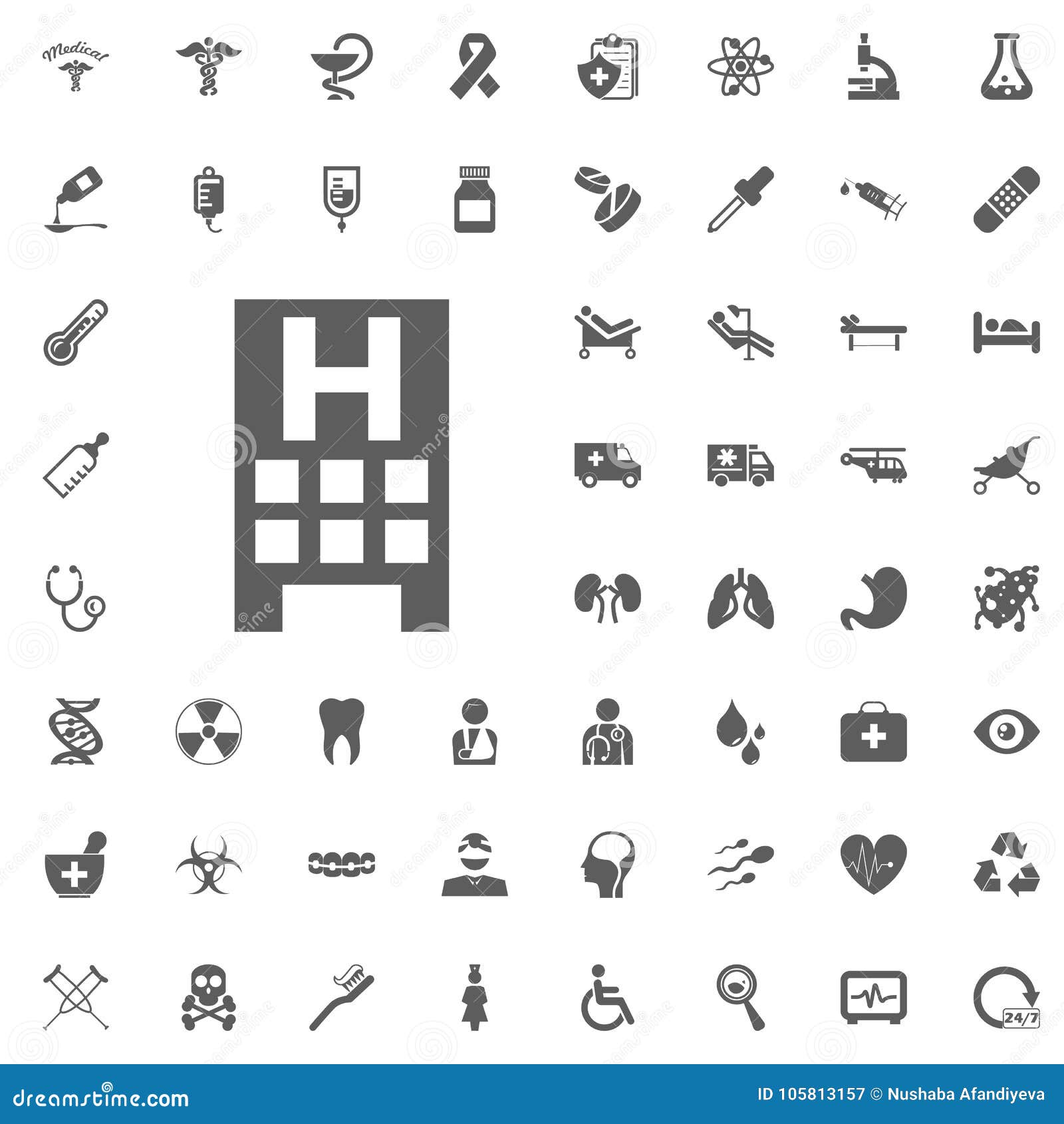 Hospital, Medical Center Icon. Medical and Hospital Icon Vector Set ...