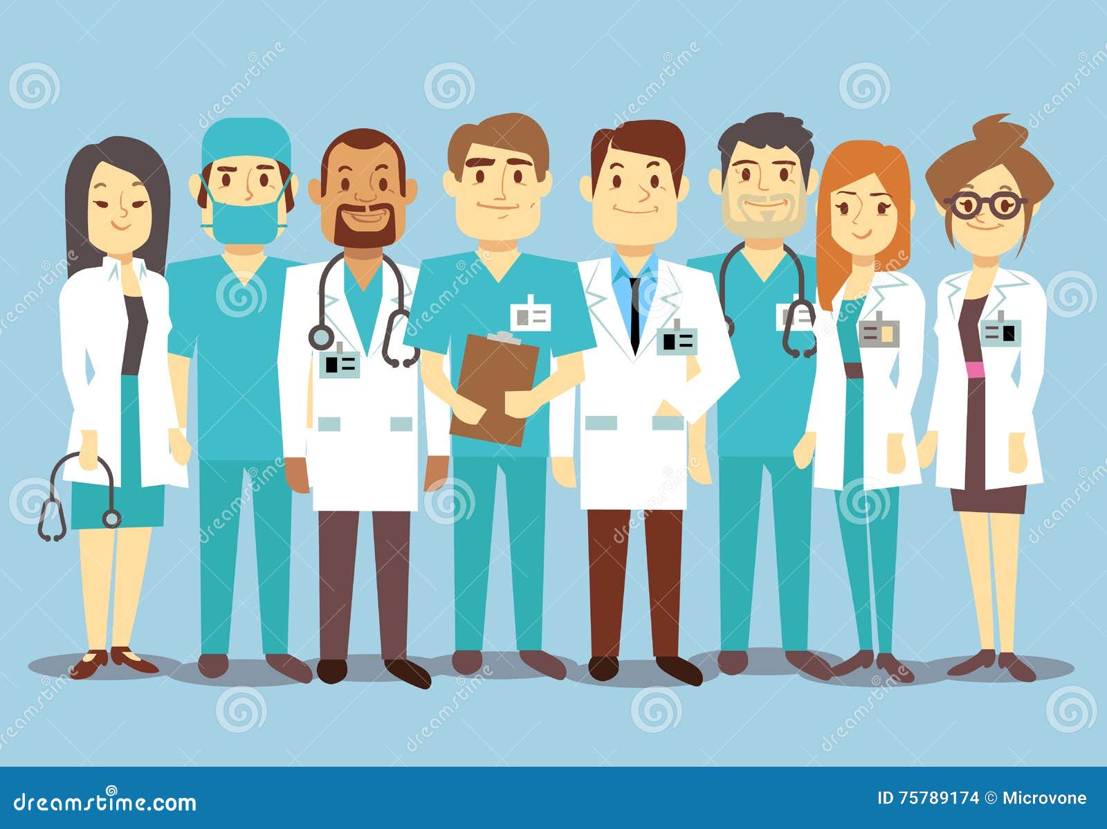 Hospital Medical Staff Team Doctors Nurses Surgeon Vector Flat ... Hospital Medical Staff Team Doctors Nurses Surgeon Vector Flat ...