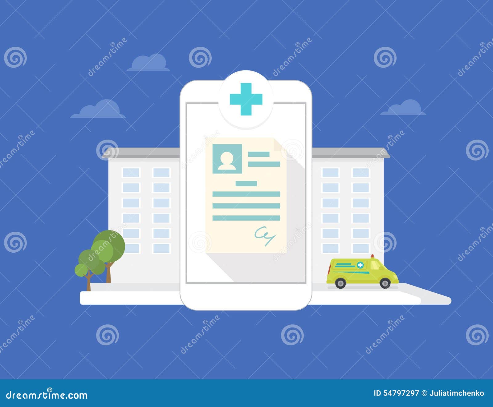 Hospital Mobile Application Stock Vector - Illustration of concept ...