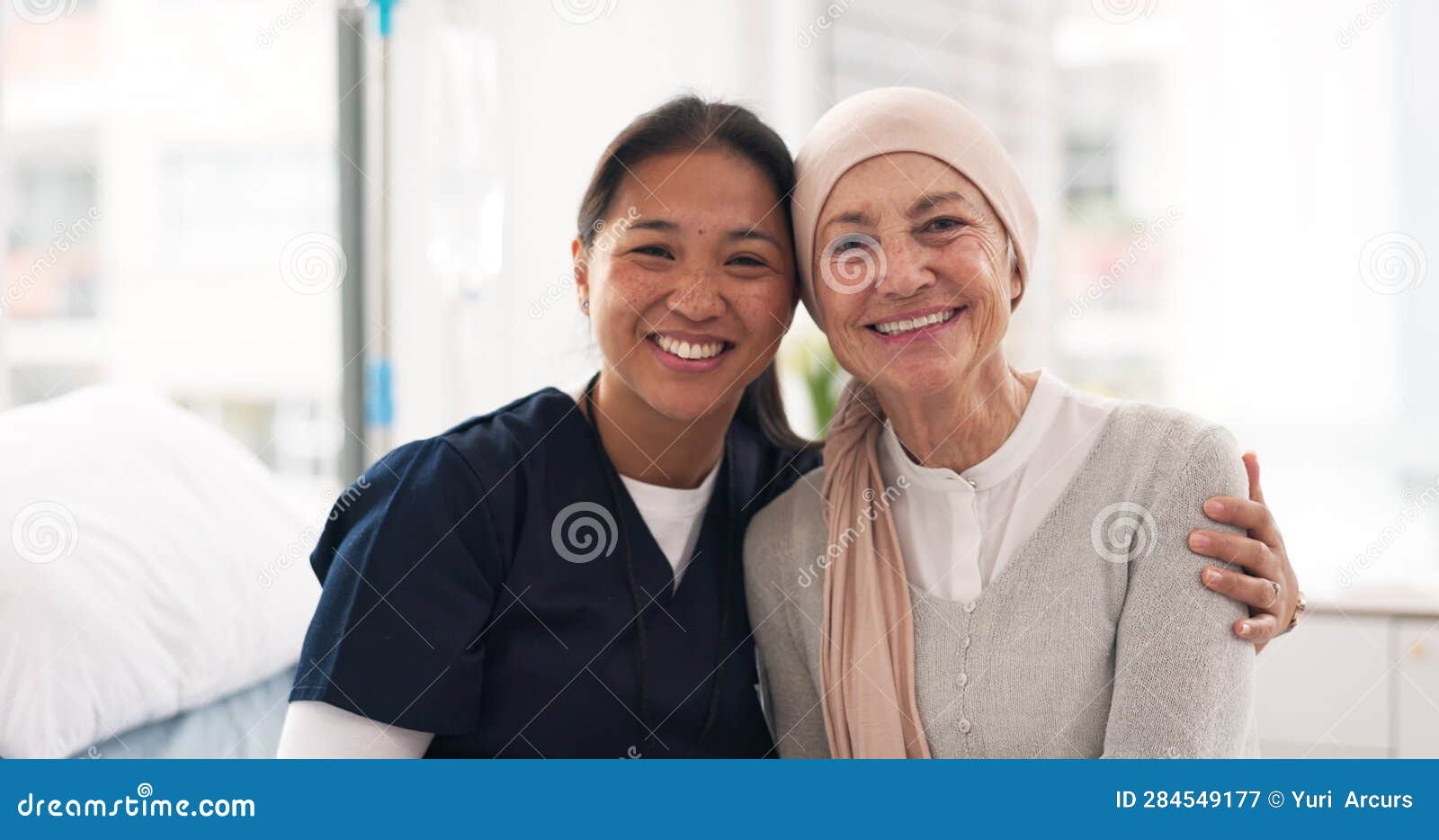 Hospital Nurse And Senior Woman Hug For Comfort Empathy And Support