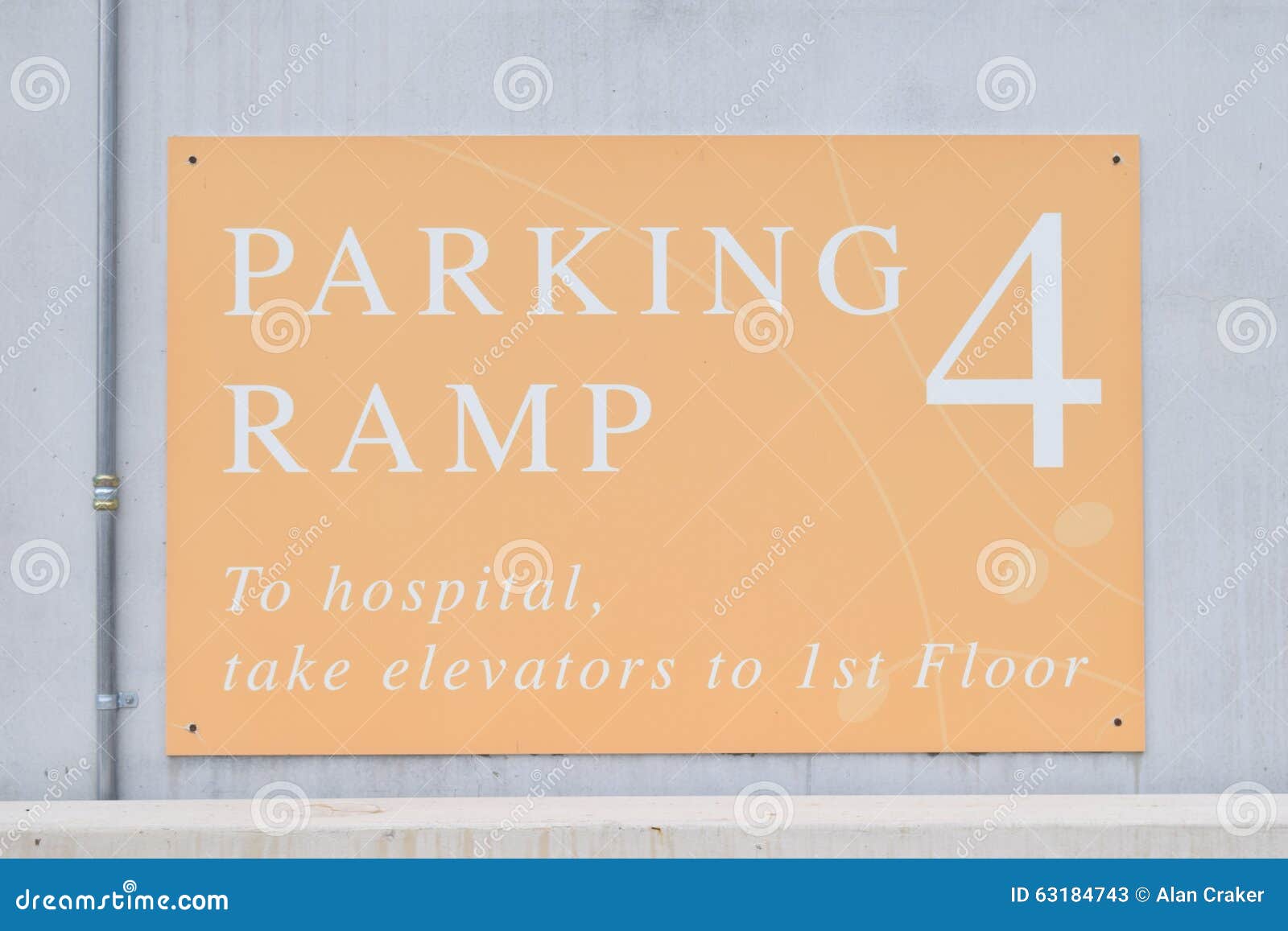 Hospital Parking Ramp Sign stock image. Image of parking - 63184743