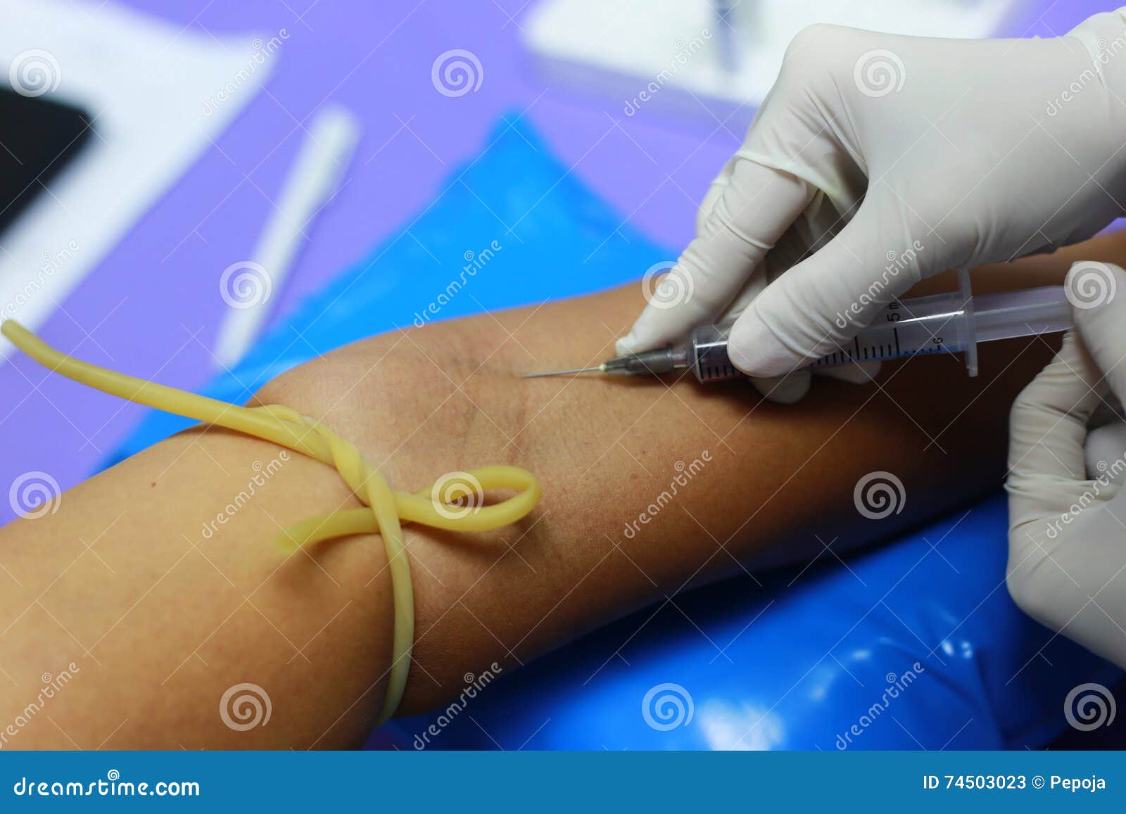 Hospital Patient Having a Blood Test Stock Image - Image of crimson ...