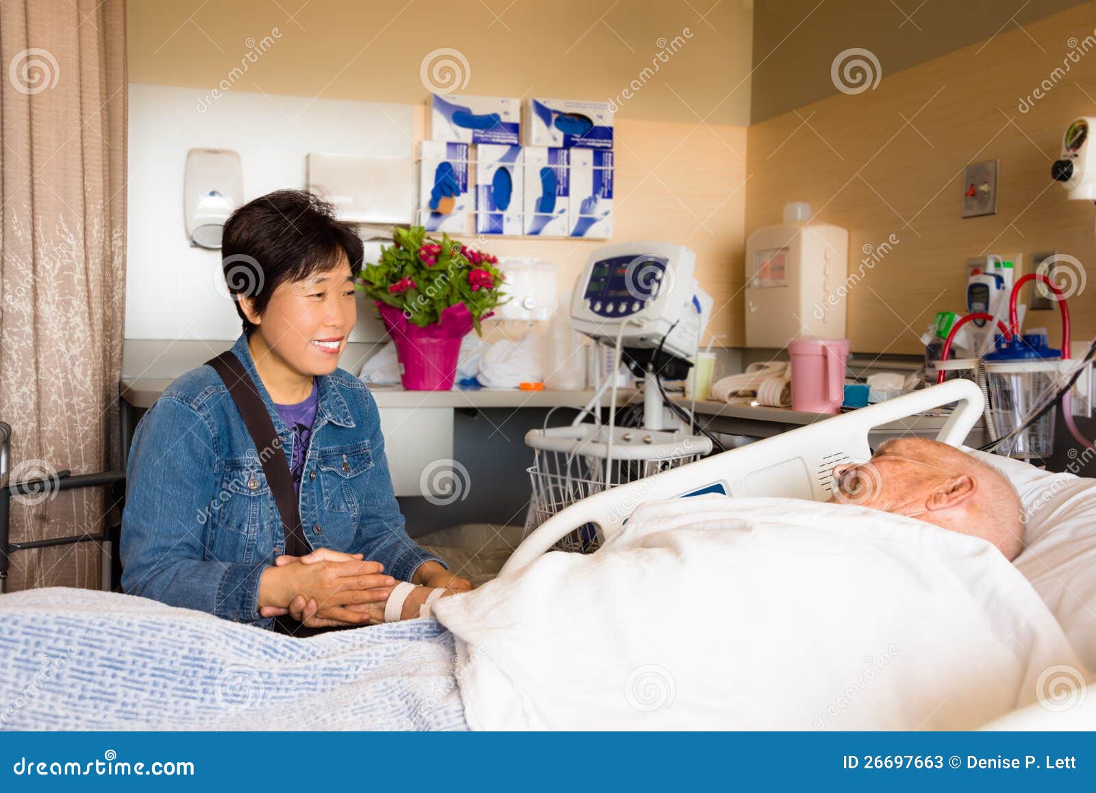 Hospital Patient Visitor stock image. Image of caring - 26697663