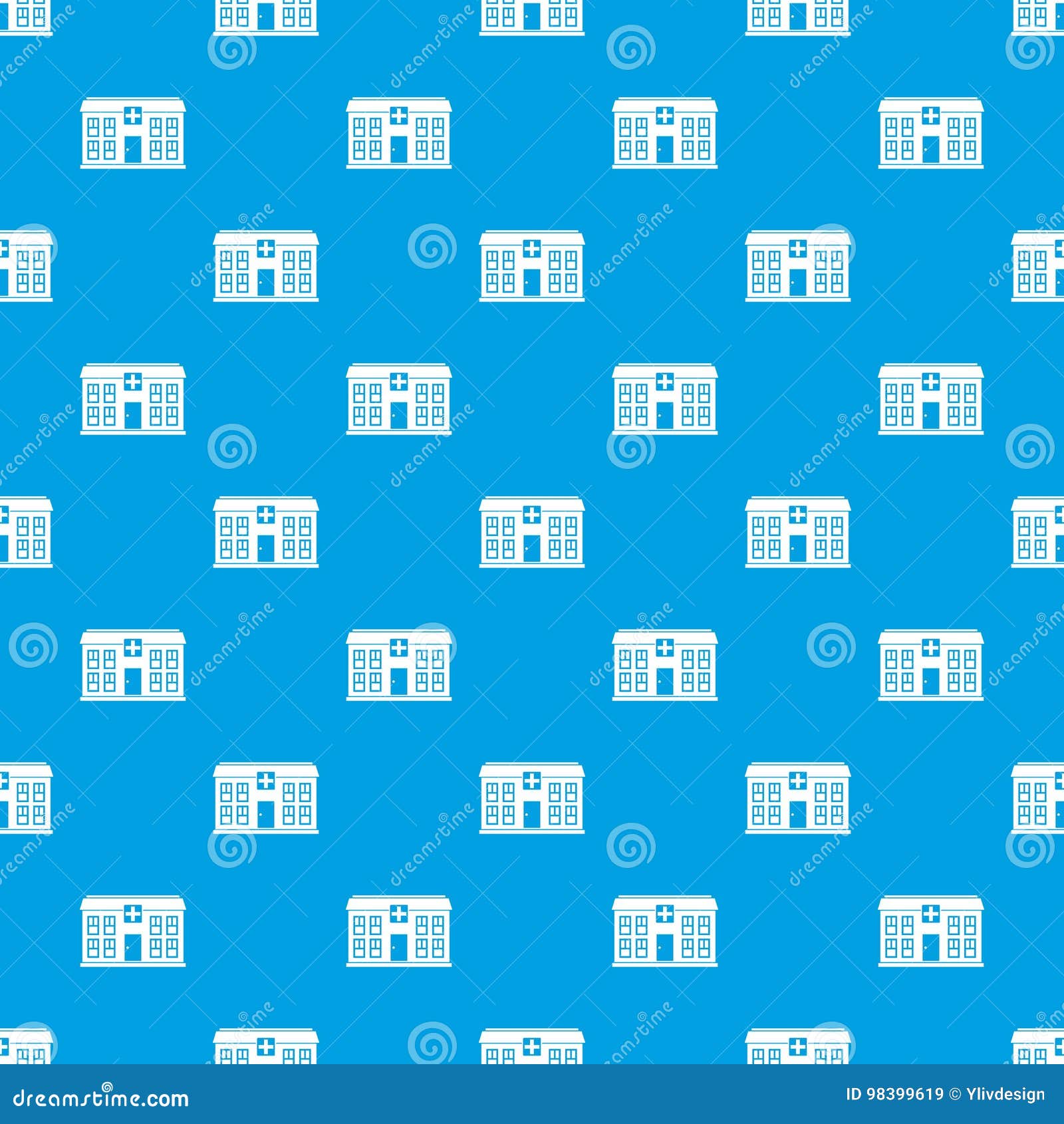 Hospital Pattern Seamless Blue Stock Vector - Illustration of medical ...