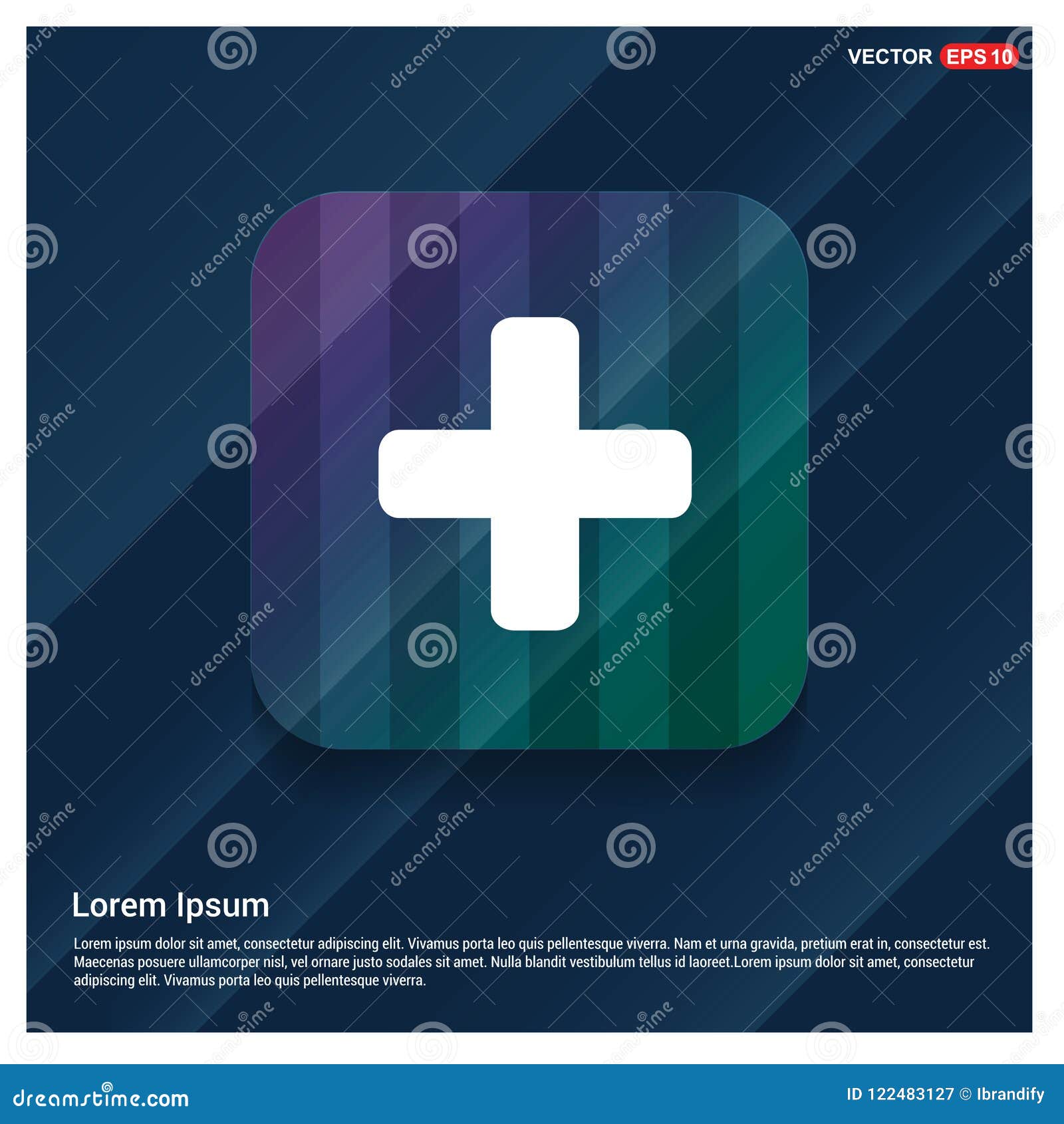 Hospital plus icon stock vector. Illustration of addition - 122483127