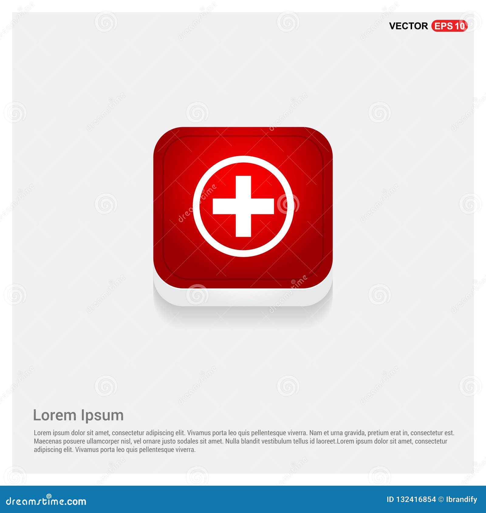 Hospital Plus Sign Button Icon Stock Vector - Illustration of hospital ...