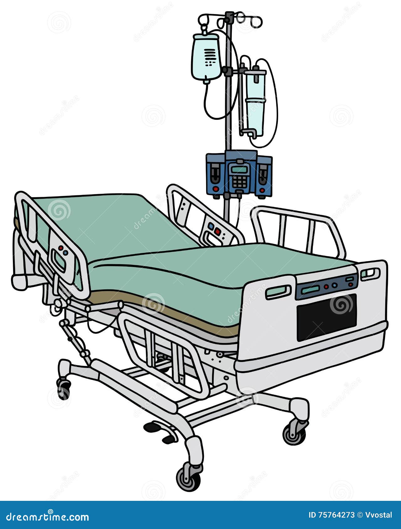 Hospital position bed stock vector. Illustration of position - 75764273