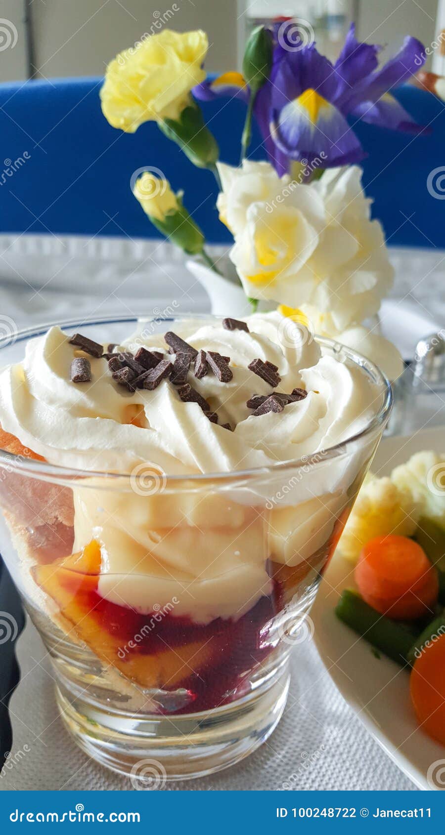 Hospital pudding trifle stock photo. Image of meals - 100248722