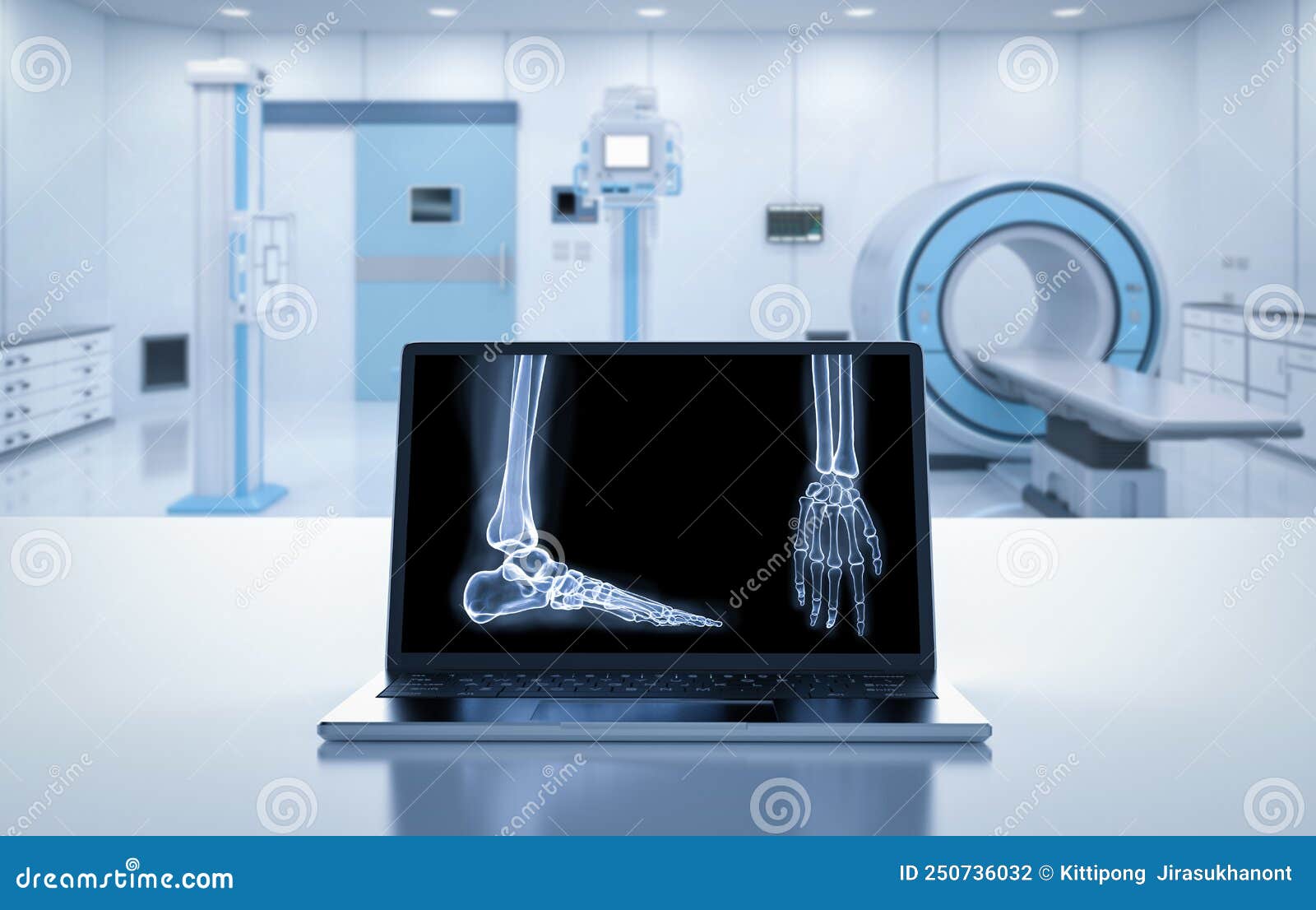 Hospital Radiology Room With Mri Scanner And X-ray Machine Royalty-Free ...