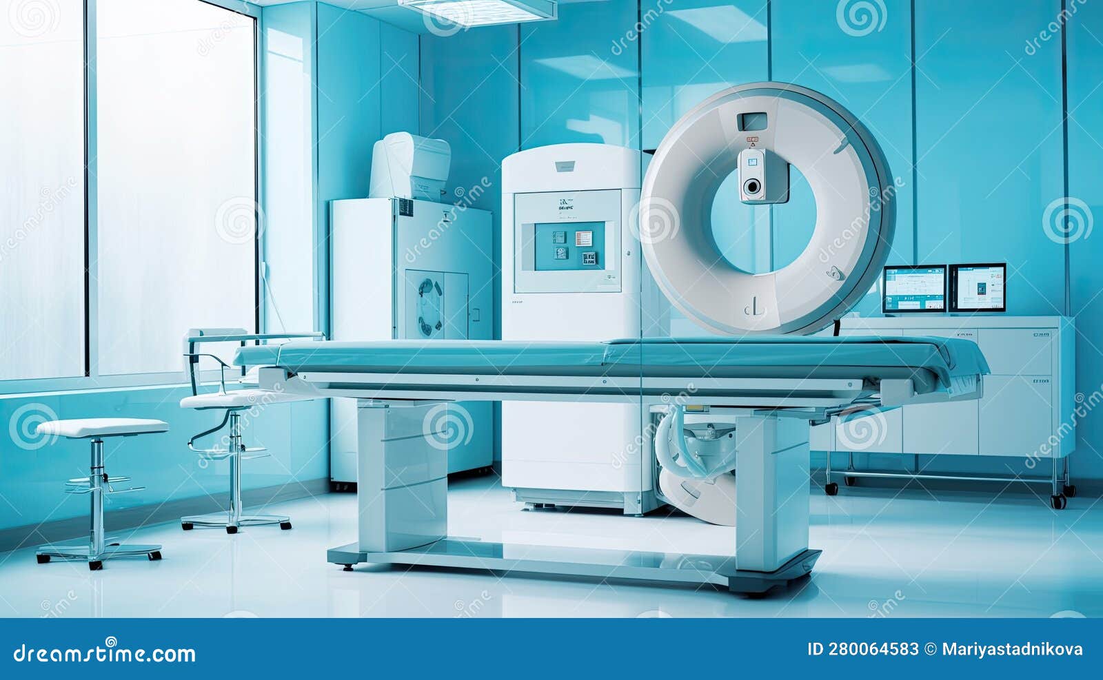 Hospital Radiology Room with 3d Rendering Mri Scanner and X-ray Machine ...
