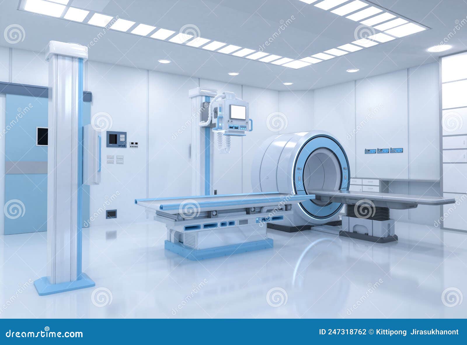 Hospital Radiology Room with Mri Scanner and X-ray Machine Stock ...