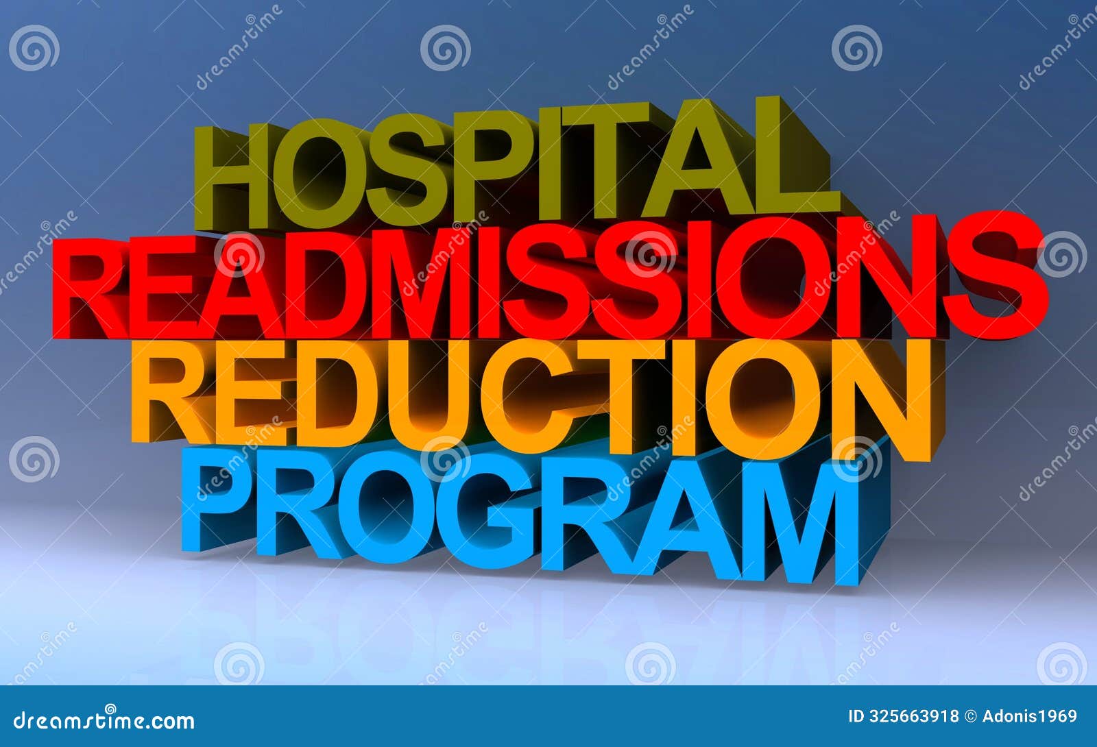 Hospital Readmissions Reduction Program on Blue Stock Photo - Image of ...