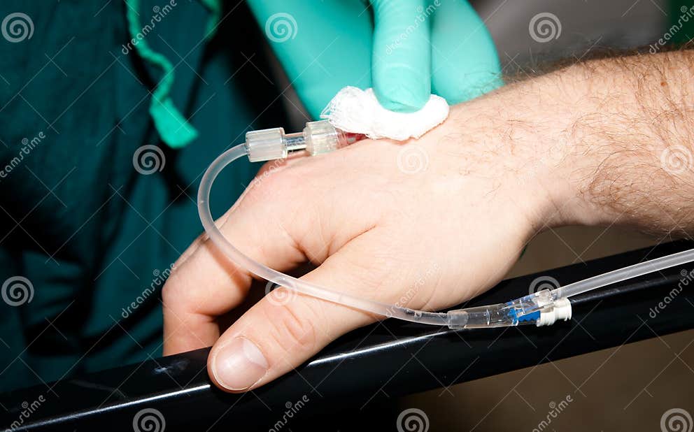 At the Hospital: Removal of an IV Stock Image - Image of hospitalized ...