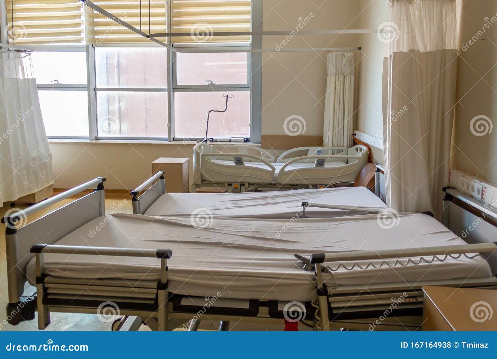 Hospital Room Empty Patient Beds Stock Photo - Image of ward ...
