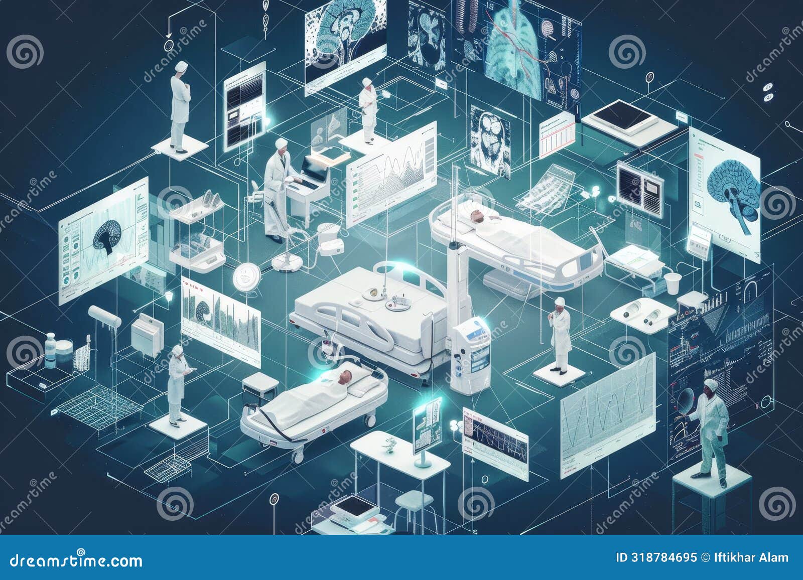 A Hospital Room Packed with Essential Medical Tools and Equipment for ...