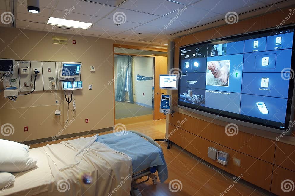 Hospital Room with TV on the Wall, Develop a Room with Interactive ...