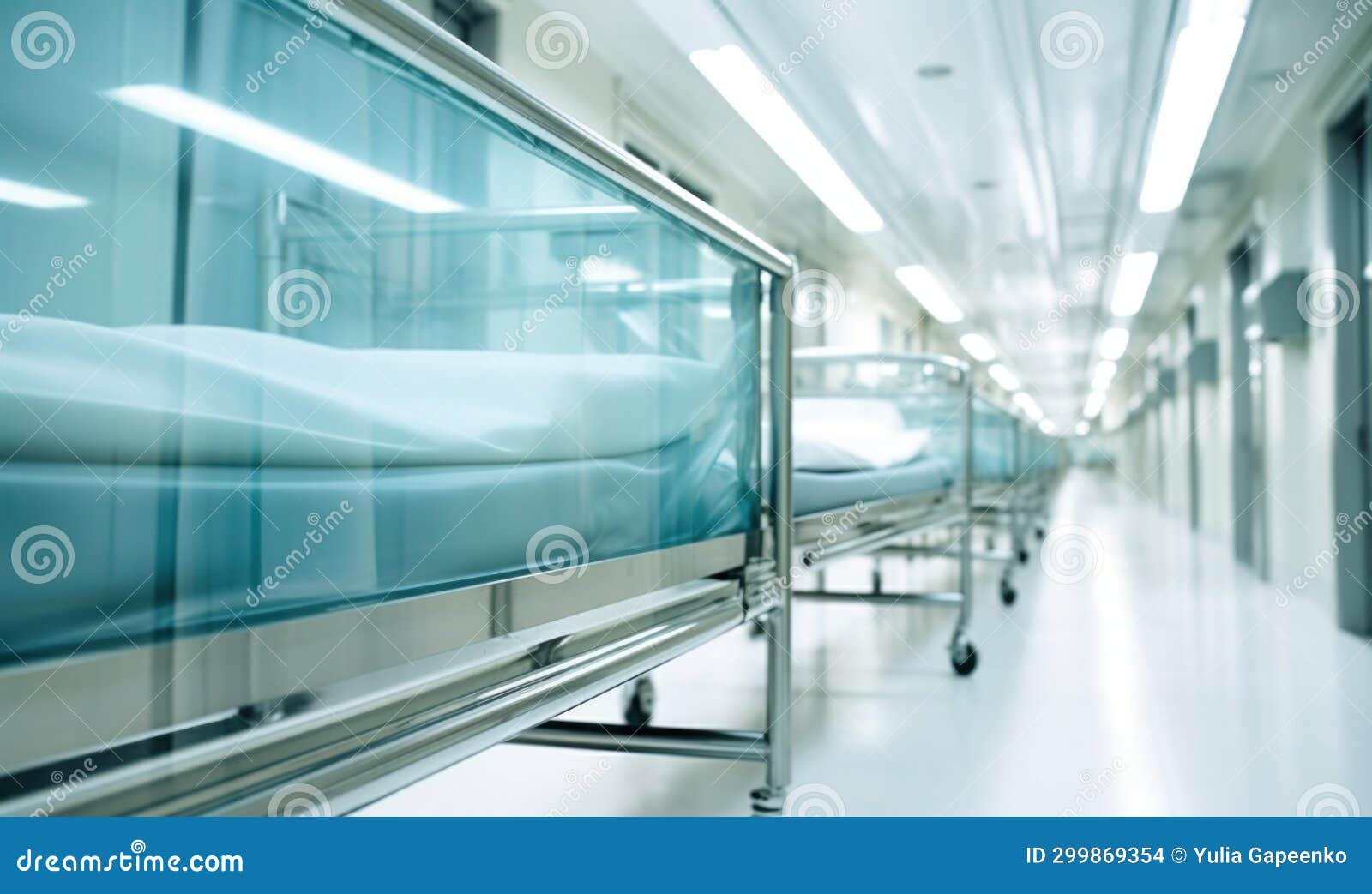 Hospital Room View of an Empty Room with Hospital Bed Stock Photo ...