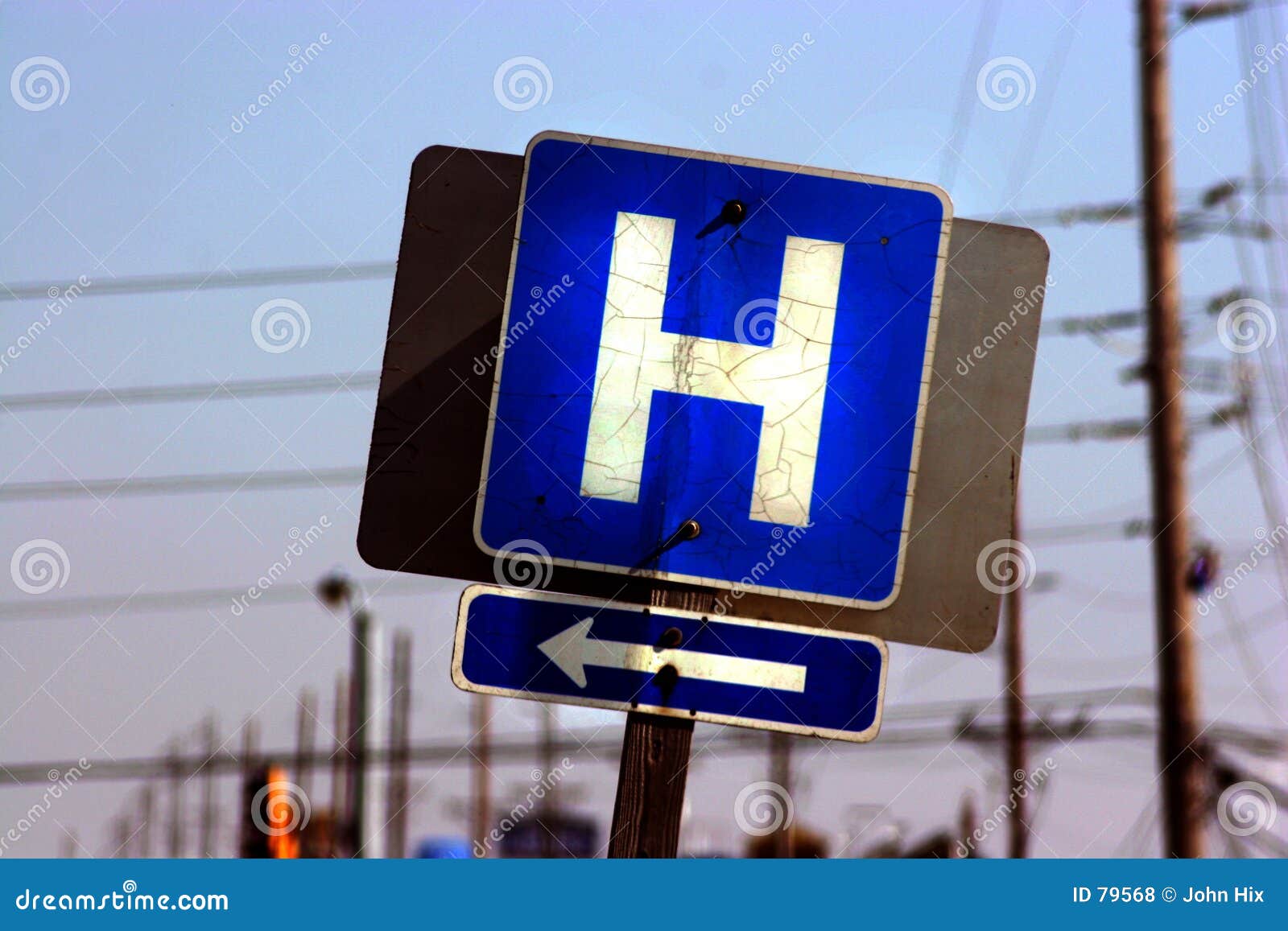 Hospital Route stock photo. Image of help, sign, emergency - 79568