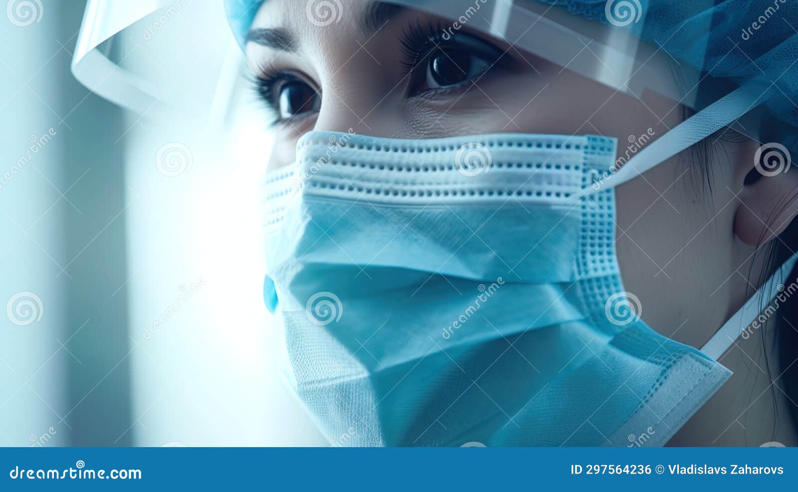 Hospital Scene: Wearing a Surgical Mask Stock Illustration ...