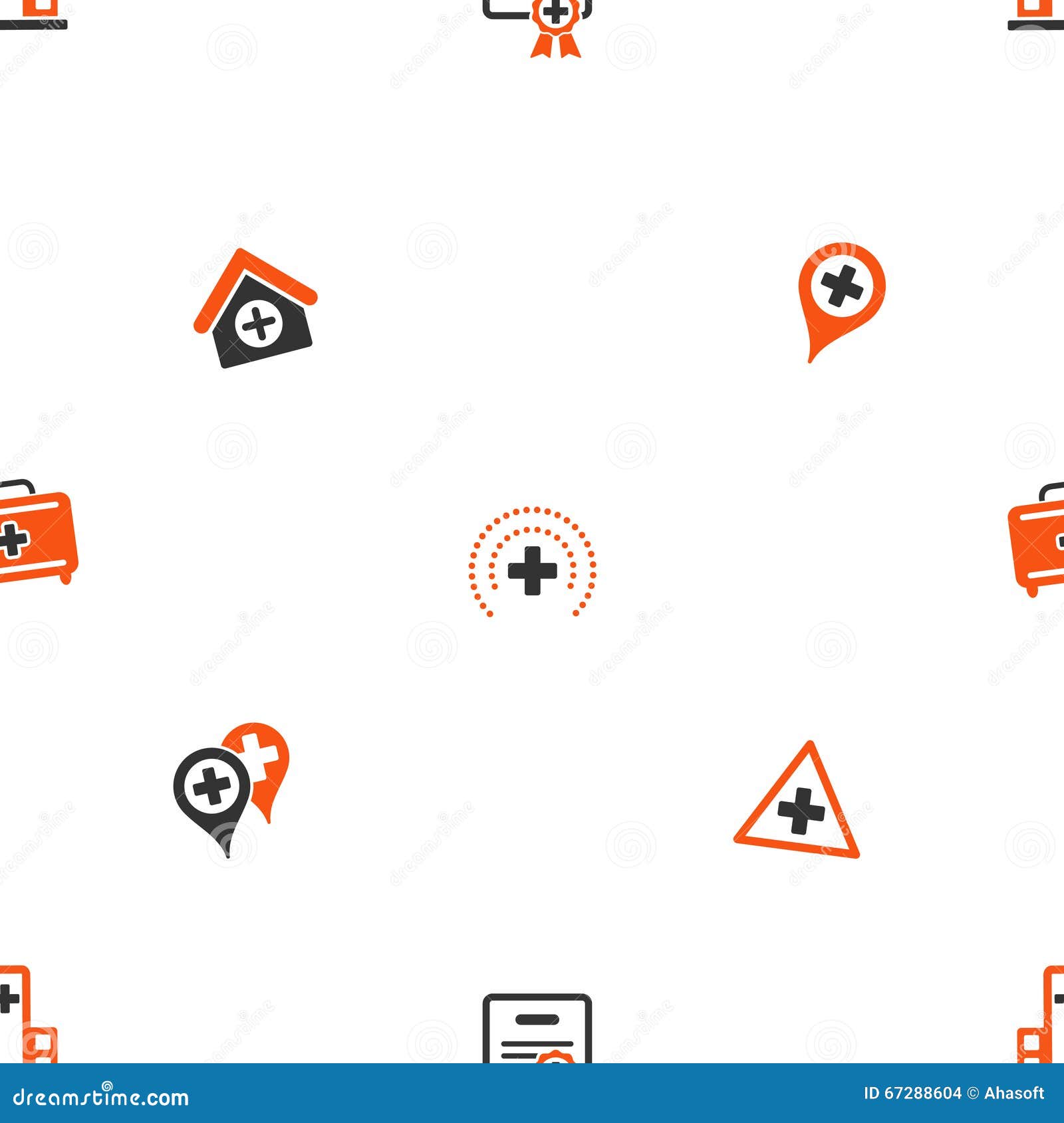 Hospital Seamless Flat Vector Pattern Stock Vector - Illustration of ...