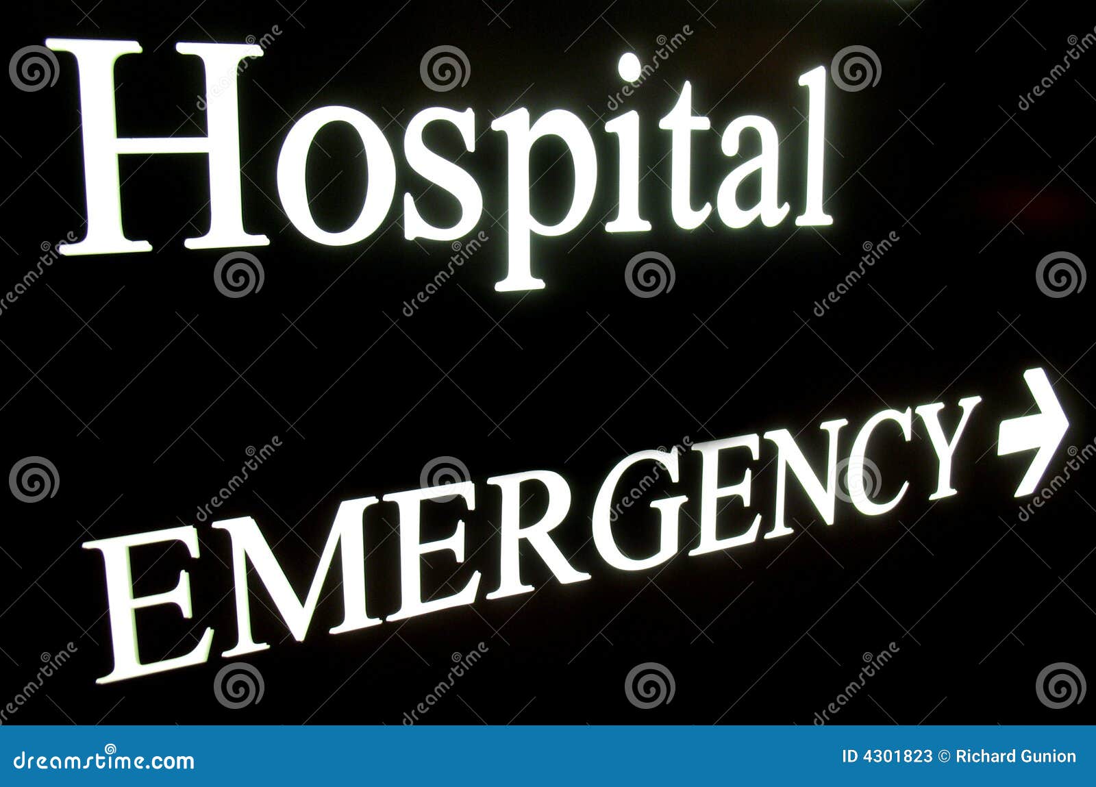 Hospital Sign stock image. Image of arrow, directions - 4301823