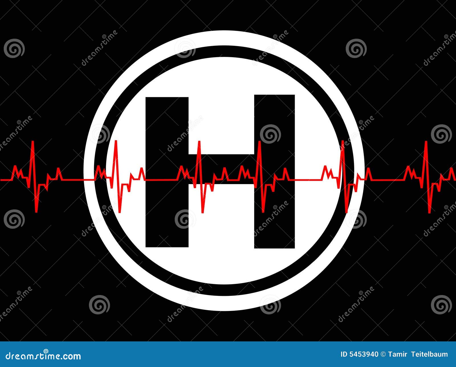 Hospital Sign With Lifeline Picture. Image: 5453940