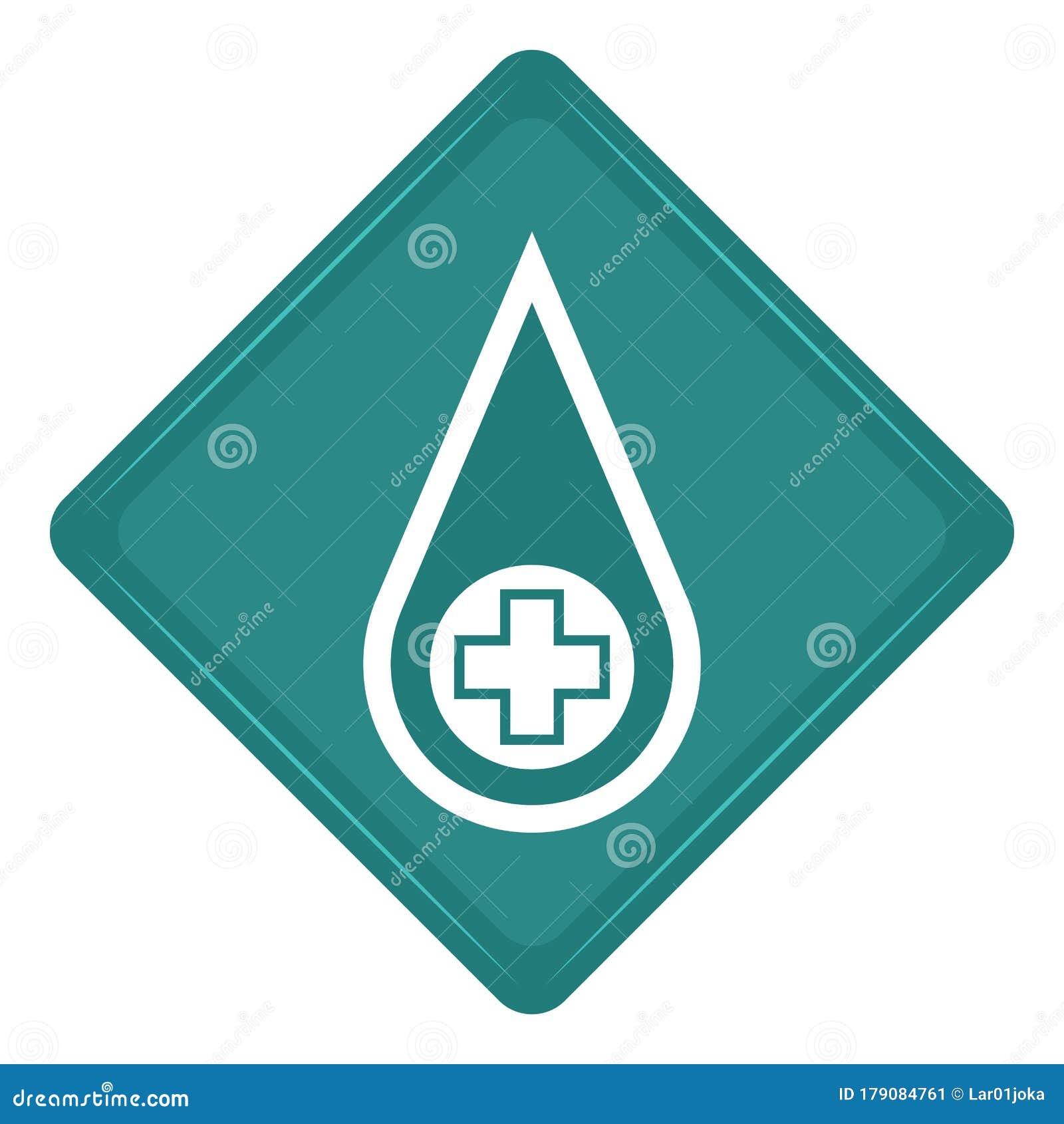 Hospital signal in a drop stock vector. Illustration of clipart - 179084761