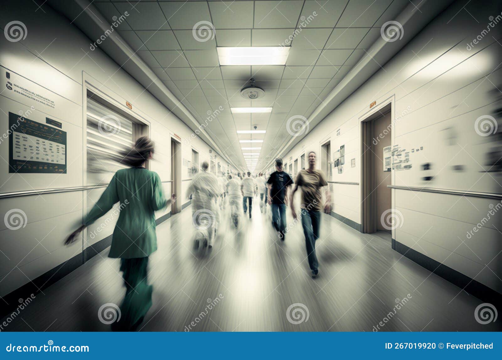 The Halls Of A Hospital, Generative AI. Royalty-Free Stock Photography ...