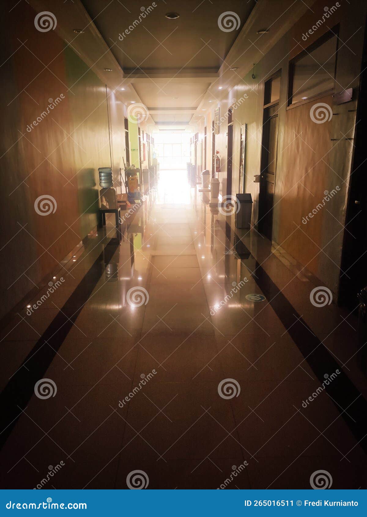 Hospital Sunset Time with Sad Light Stock Image - Image of hospital ...