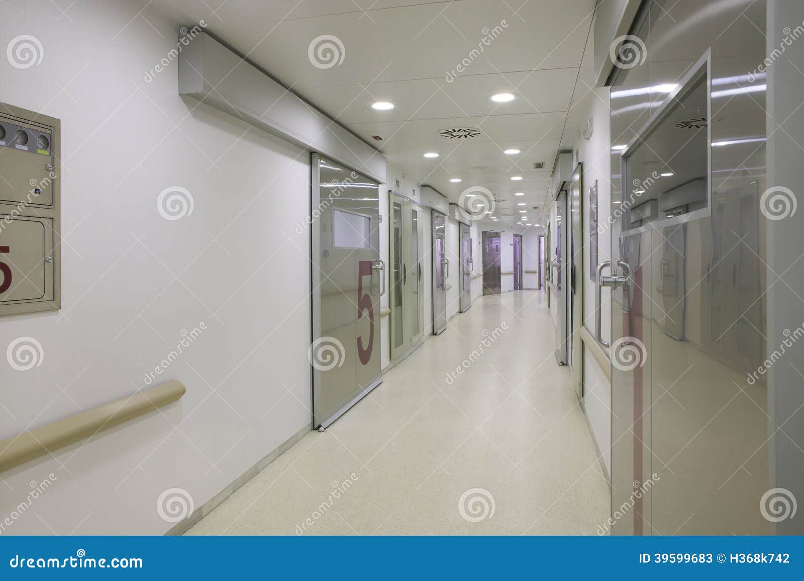 Hospital Surgery Area with White Walls. Stock Image - Image of ...