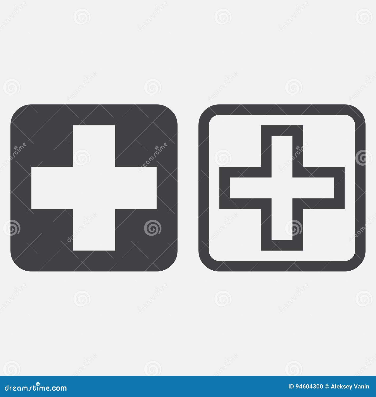 Hospital Symbol, Cross Icon Vector Isolated on White . Stock Vector ...