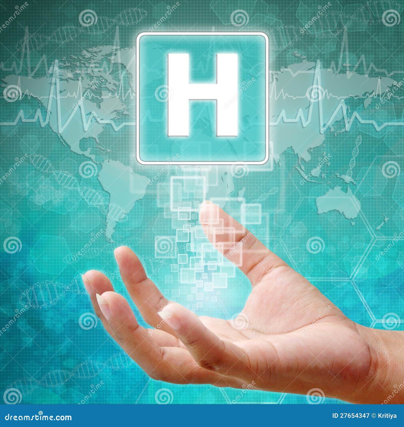 Hospital Symbol on Medical Background Stock Image - Image of illness ...