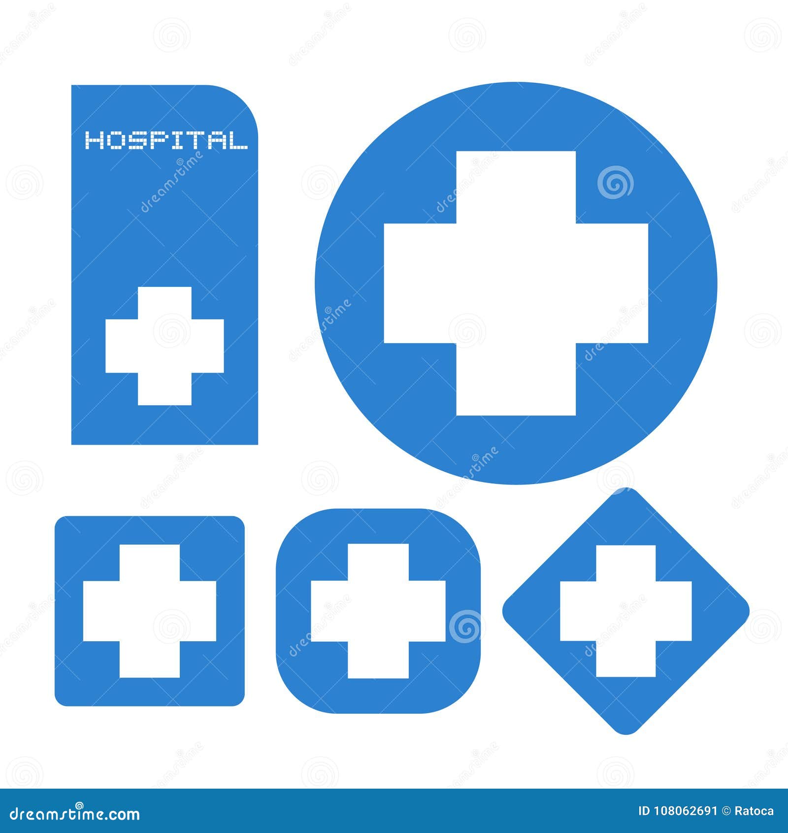 Hospital symbols stock vector. Illustration of design - 108062691