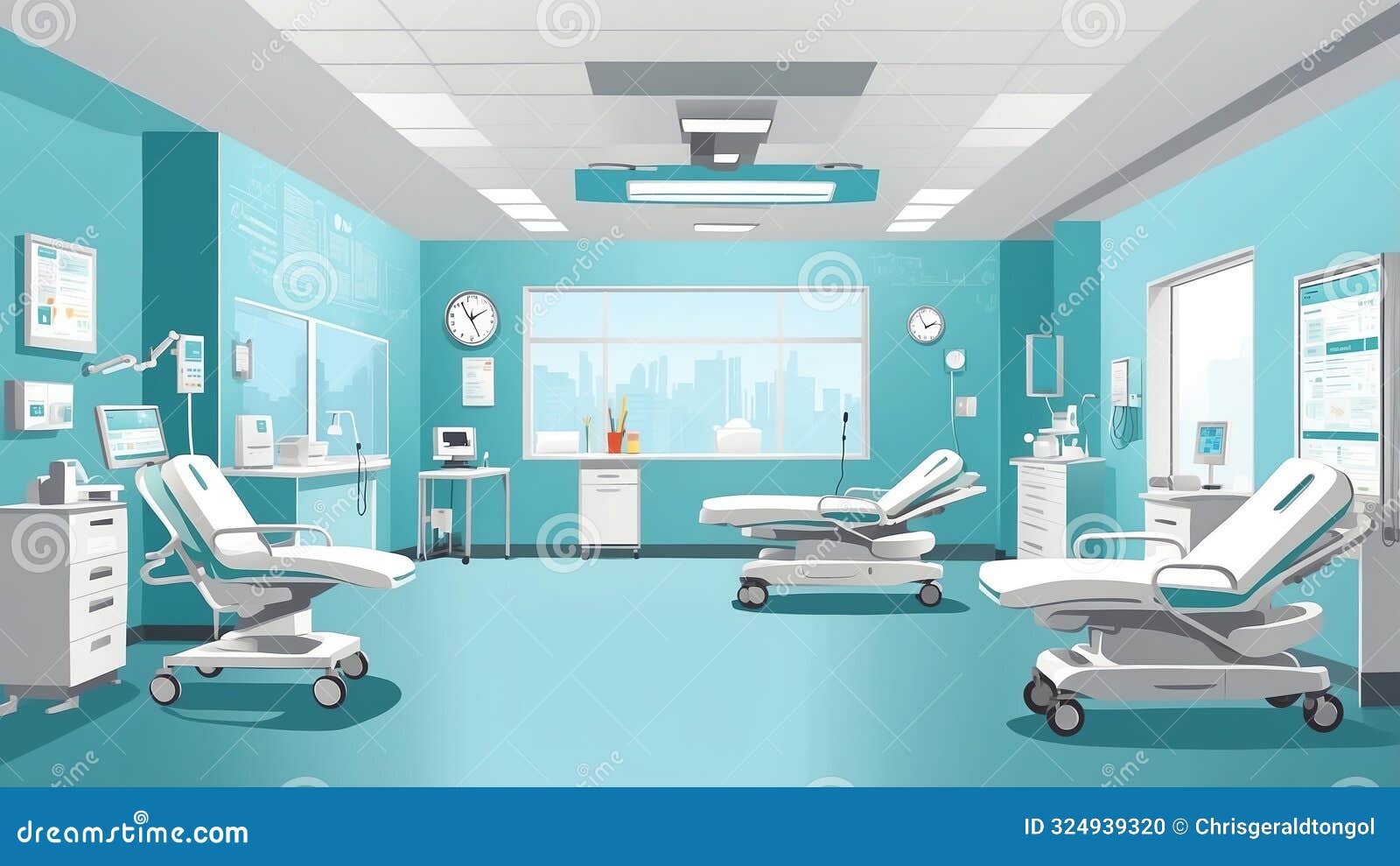 Hospital Themed Wallpaper for Presentations and Office Ai Generated ...