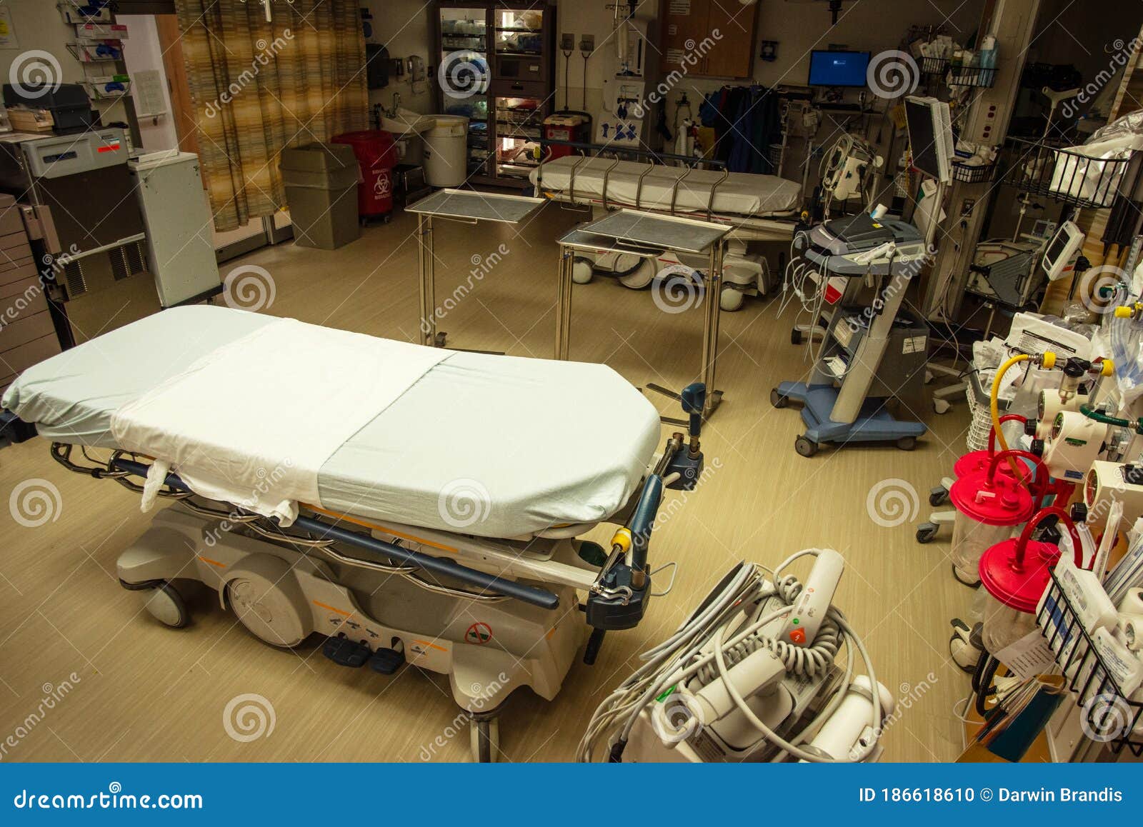 Hospital Trauma Room stock photo. Image of office, interior - 186618610