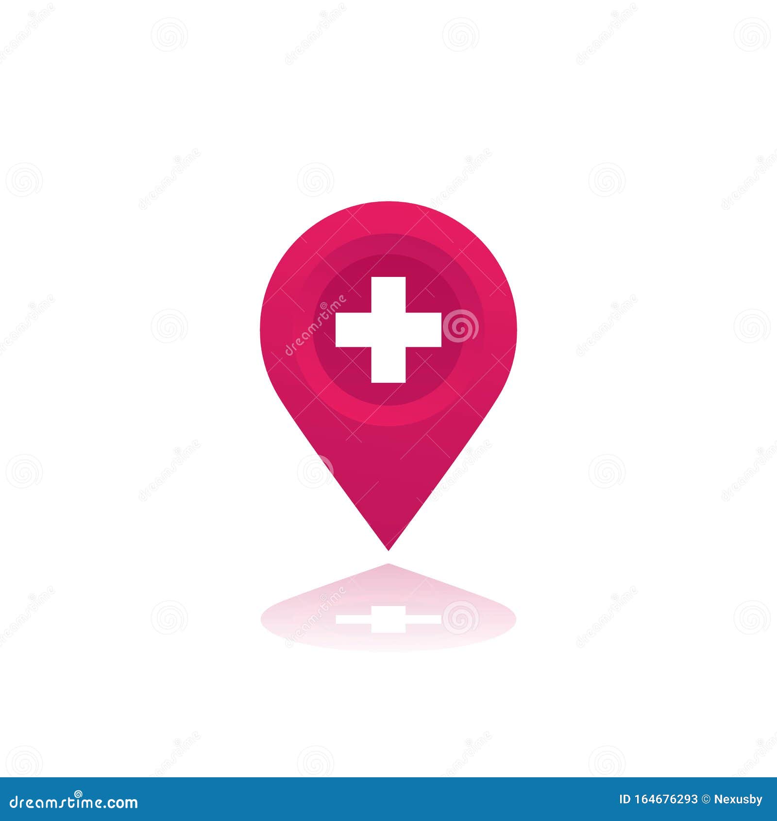 Hospital vector map mark stock vector. Illustration of icon - 164676293